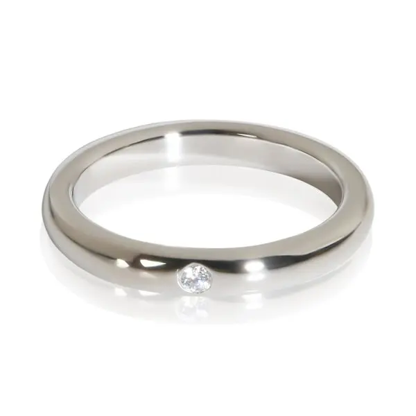 Tiffany & Co. Diamond Elsa Peretti Stacking Band Ring - Platinum