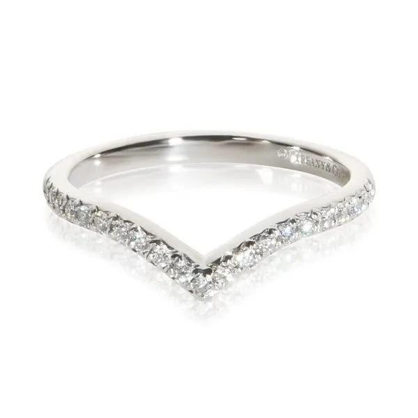 Tiffany & Co. Diamond Soleste V Band Ring - Platinum