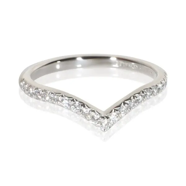 Tiffany & Co. Diamond Soleste V Band Ring - Platinum