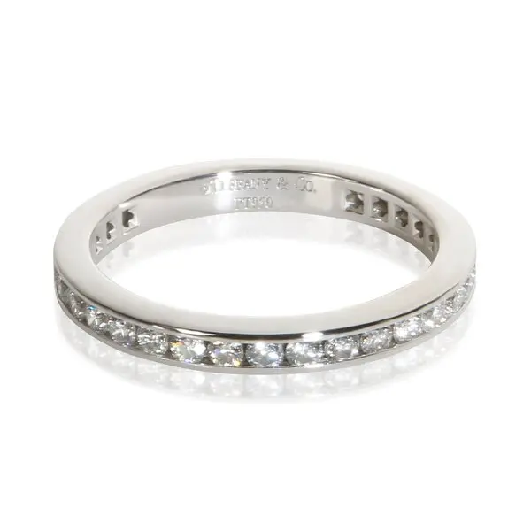 Tiffany & Co. Diamond Channel Set Eternity Band Ring - Platinum