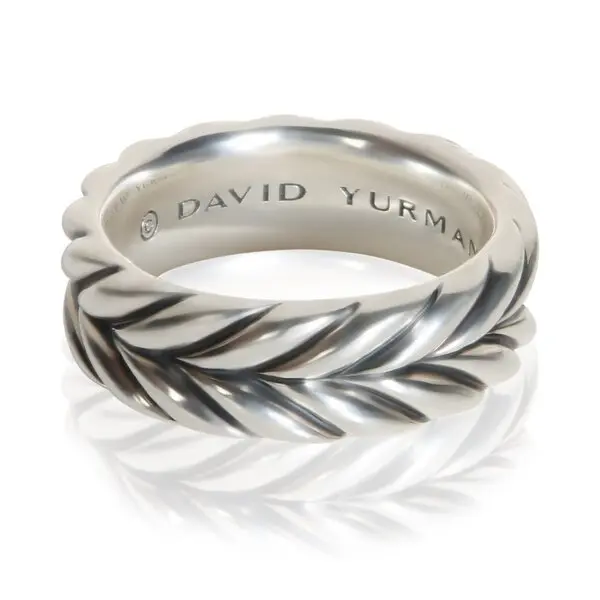 David Yurman Sterling Silver Chevron Band