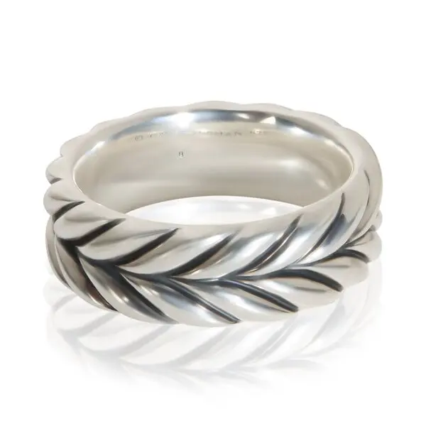 David Yurman Sterling Silver Chevron Band