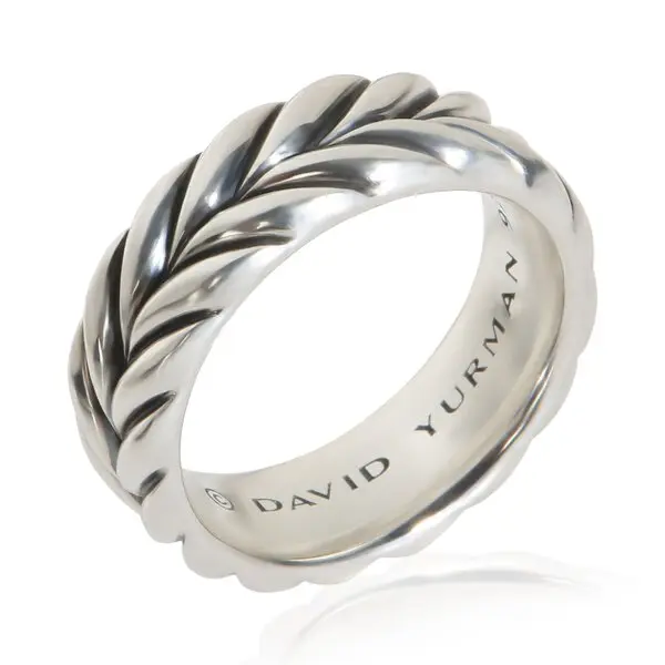 David Yurman Sterling Silver Chevron Band