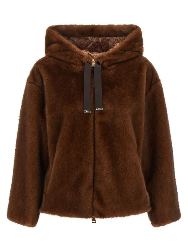 Herno Faux Fur Bomber Jacket