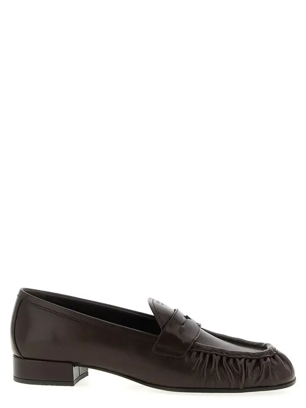 Prada Curled Toe Moccasins