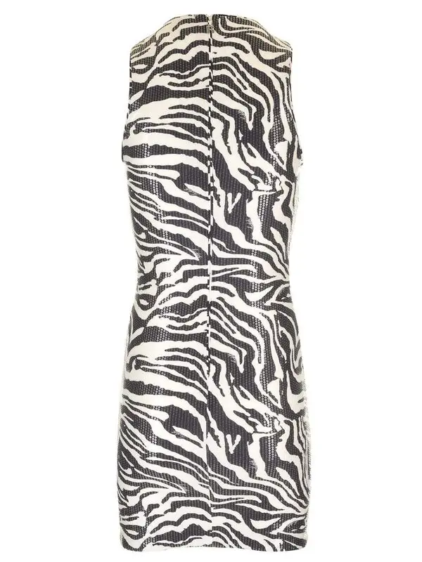 ROTATE BY BIRGER CHRISTENSEN Sequined Zebra Dress