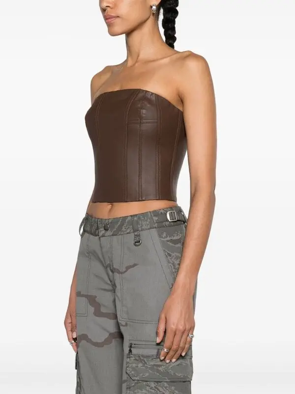 Amiri Leather Bustier
