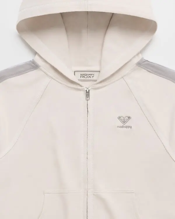 ROXY X MADHAPPY French Terry Shrunken Full Zip Jacket