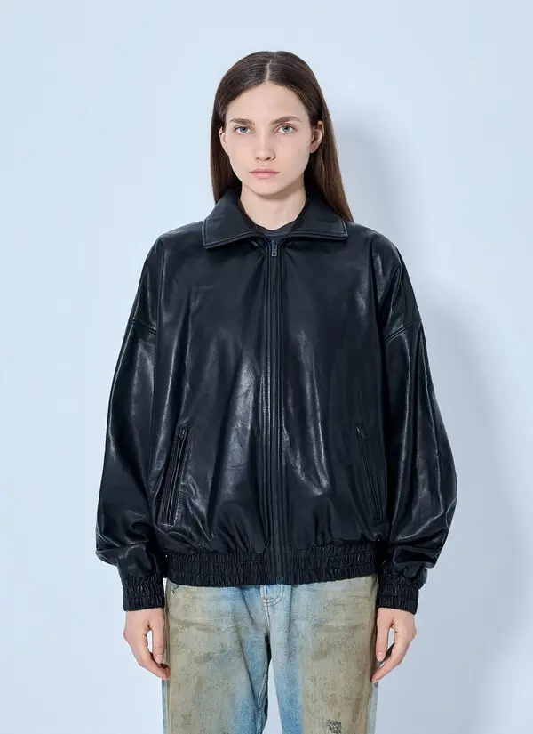 Acne Studios Leather Bomber Jacket