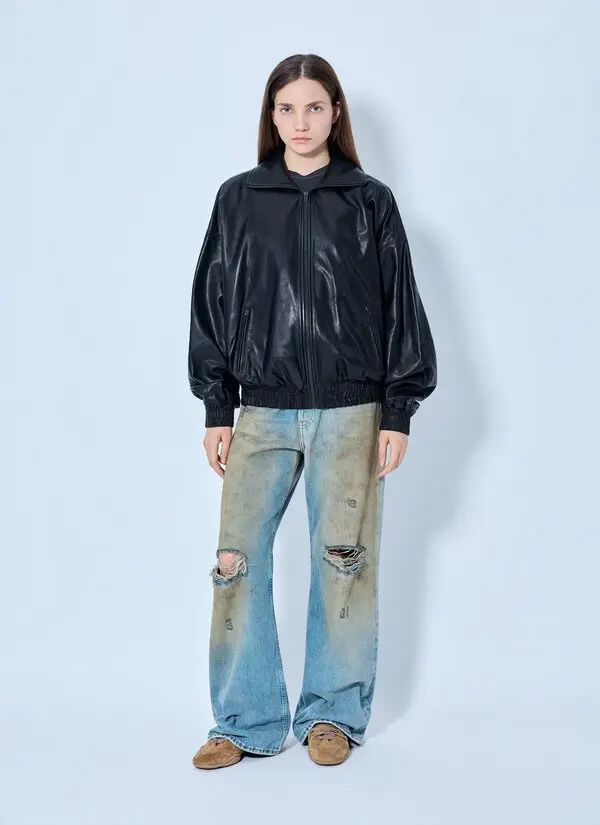 Acne Studios Leather Bomber Jacket