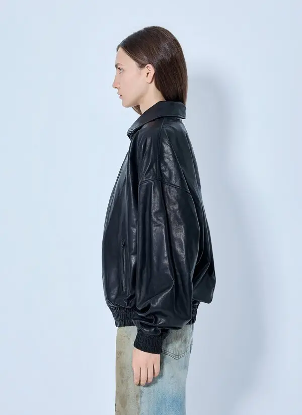 Acne Studios Leather Bomber Jacket