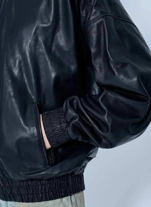 Acne Studios Leather Bomber Jacket