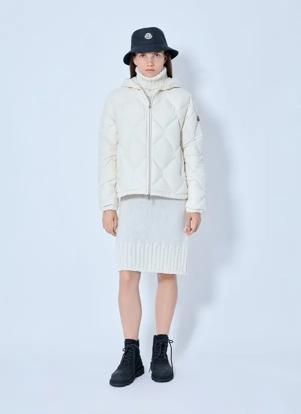 Moncler Arvouin Hooded Diamond-quilted Short Down Jacket - Multicolor