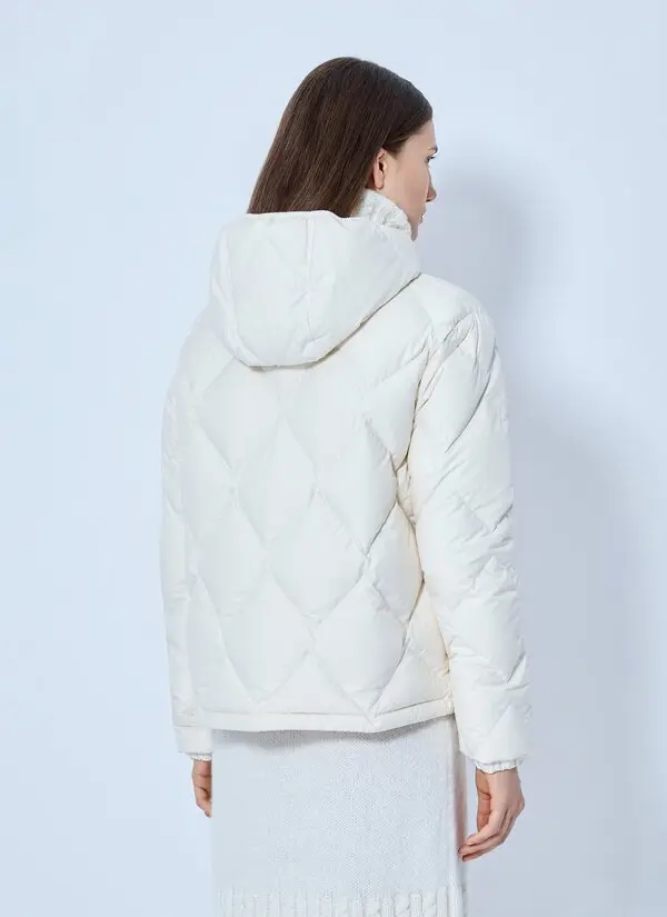 Moncler Arvouin Hooded Diamond-quilted Short Down Jacket - Multicolor