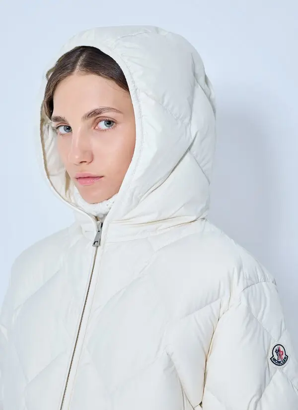 Moncler Arvouin Hooded Diamond-quilted Short Down Jacket - Multicolor
