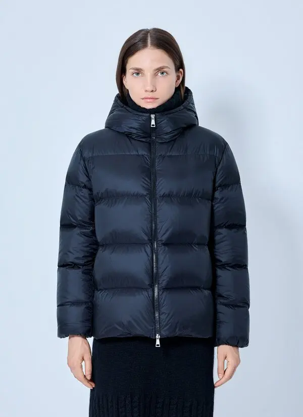 Moncler Feligule Hooded Short Down Jacket - Black