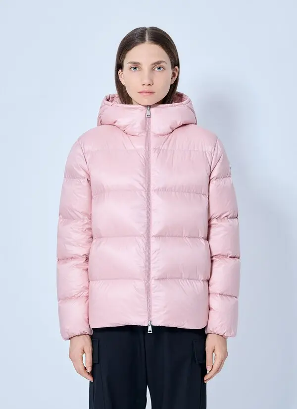 Moncler Feligule Hooded Short Down Jacket - Pink