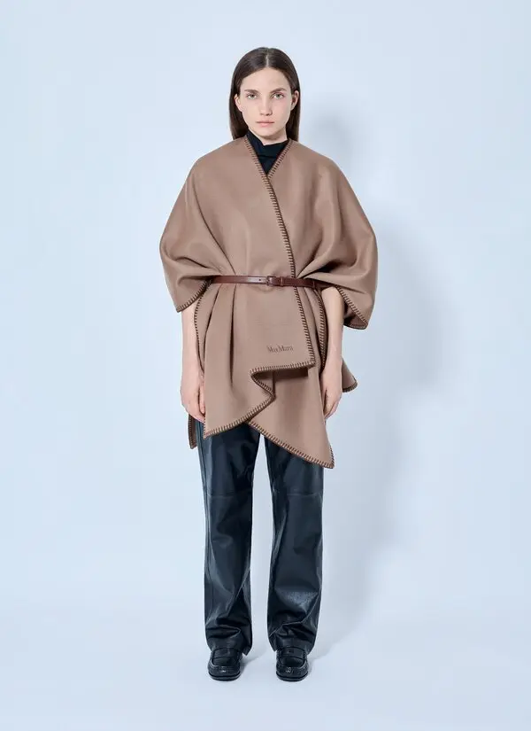 Max Mara Belted Wool Wrap - Cream