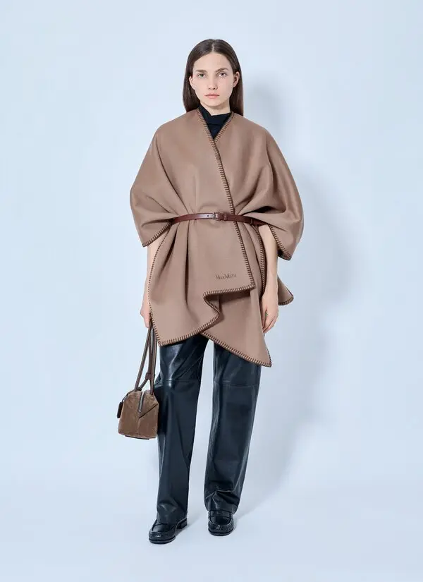 Max Mara Belted Wool Wrap - Cream