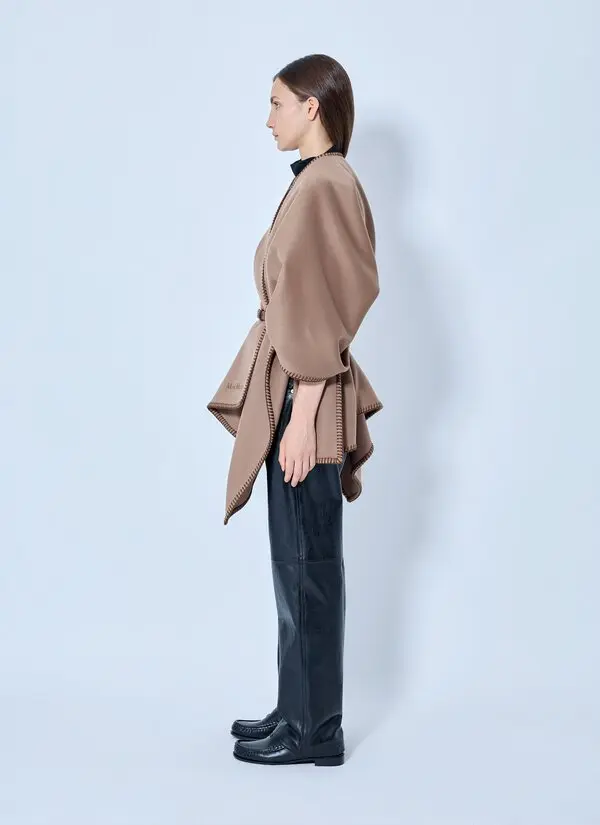 Max Mara Belted Wool Wrap - Cream