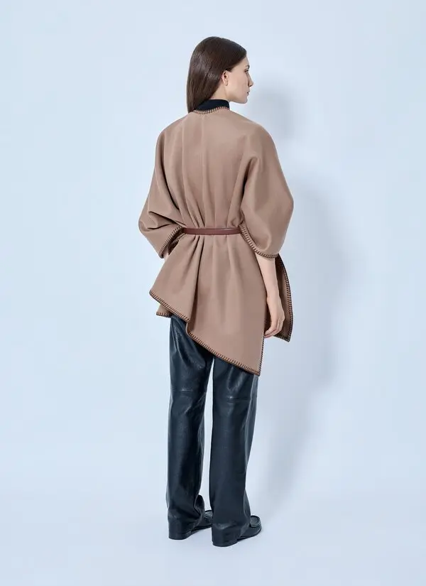 Max Mara Belted Wool Wrap - Cream