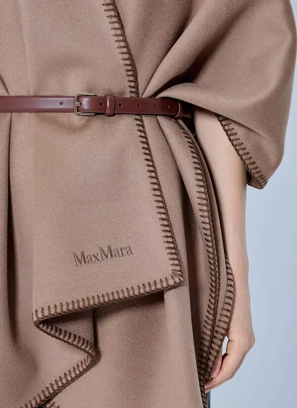 Max Mara Belted Wool Wrap - Cream