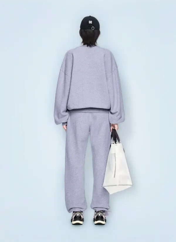 Off-White Embroidered Logo Cotton-jersey Track Pants - Gray