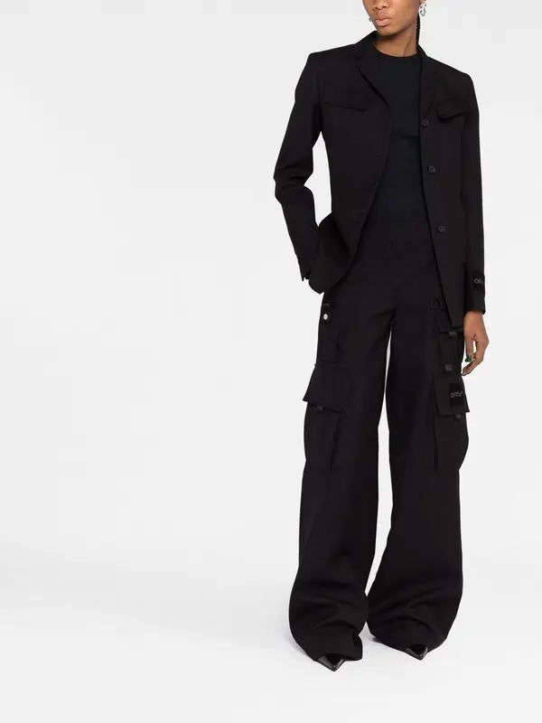 Off-White Virgin Wool Cargo Trousers