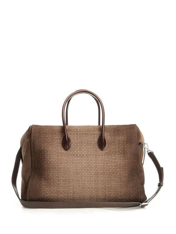 Santoni Woven Leather Holdall