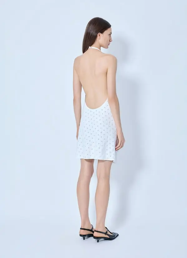 Miu Miu Cady Eyelet Lace Mini Dress