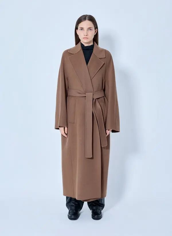 Max Mara Belted Wool Coat - Multicolor