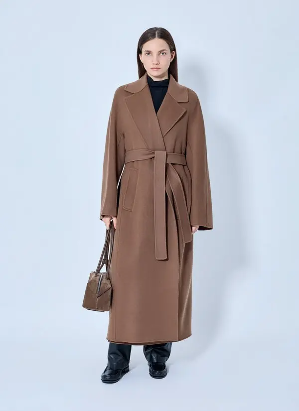 Max Mara Belted Wool Coat - Multicolor