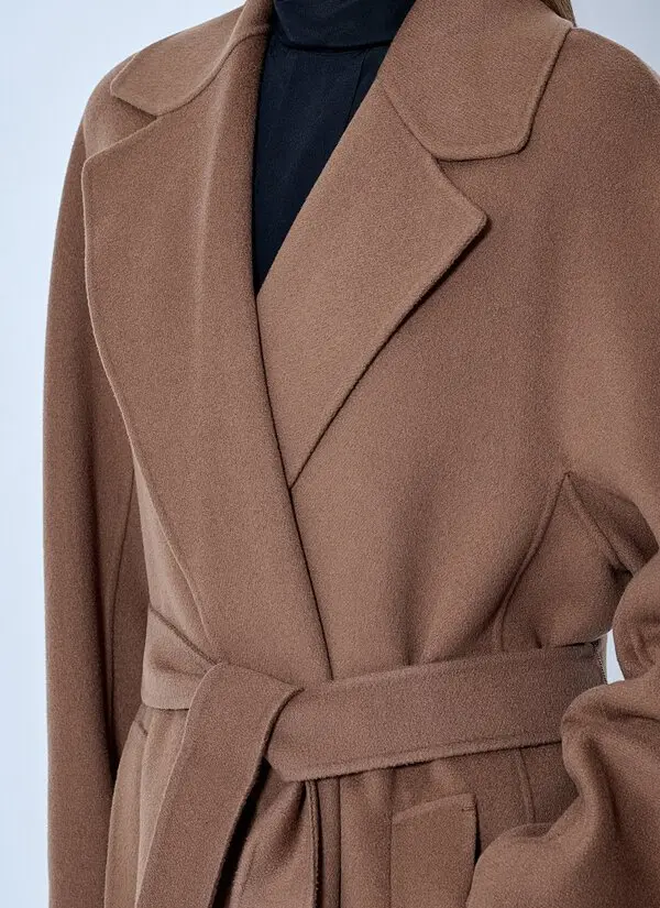 Max Mara Belted Wool Coat - Multicolor