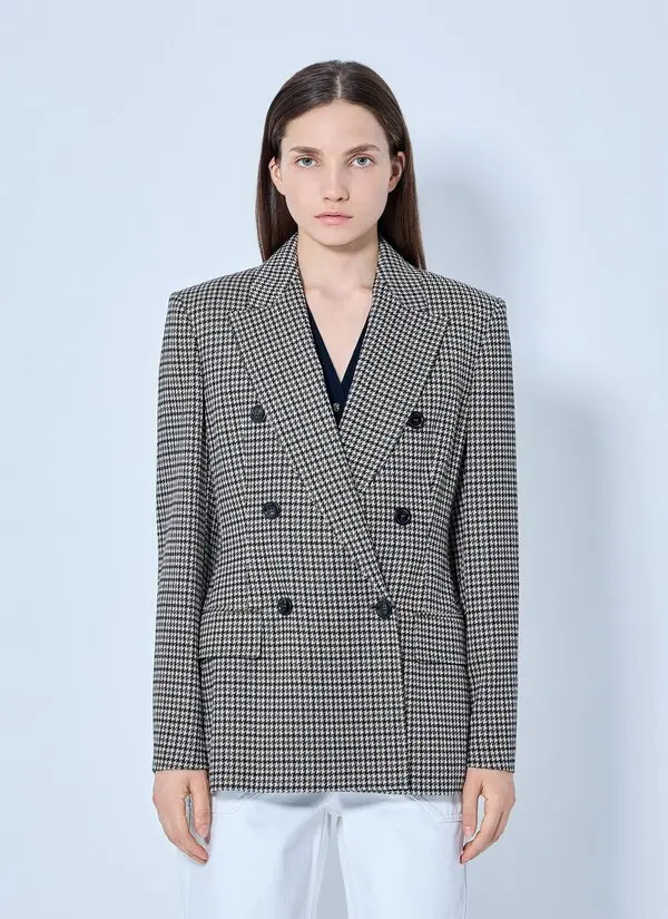 Max Mara Double-breasted Houndstooth Blazer
