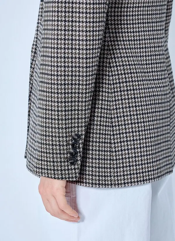 Max Mara Double-breasted Houndstooth Blazer