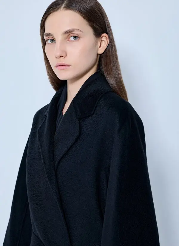 Max Mara Belted Cashmere Coat - Black