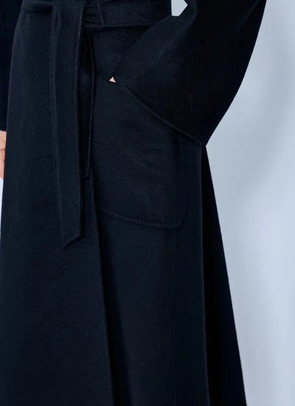 Max Mara Belted Cashmere Coat - Black