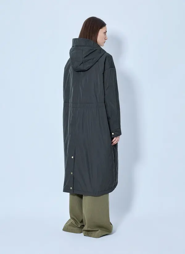 Max Mara Hooded Quilted Coat - Multicolor