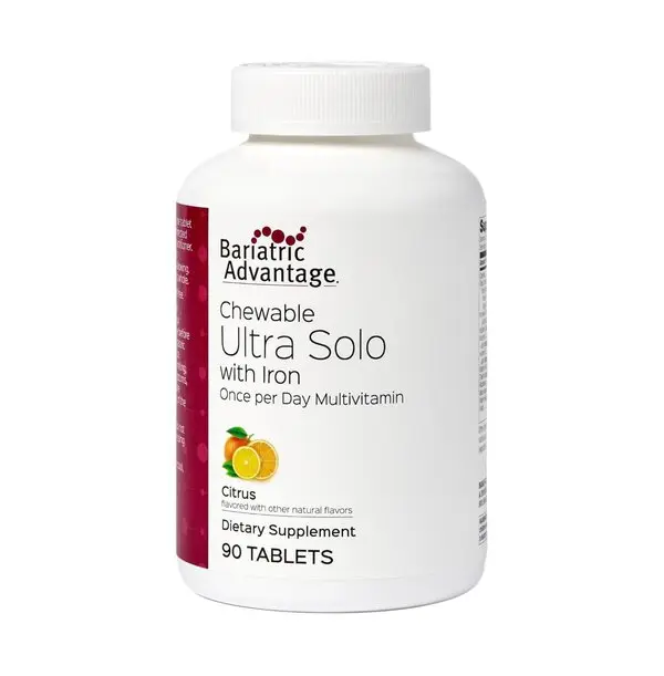 BARIATRIC ADVANTAGE Chewable Ultra Solo With Iron Once Per Day Daily Multivitamin For Bariatric Patients With Thiamin - No Color