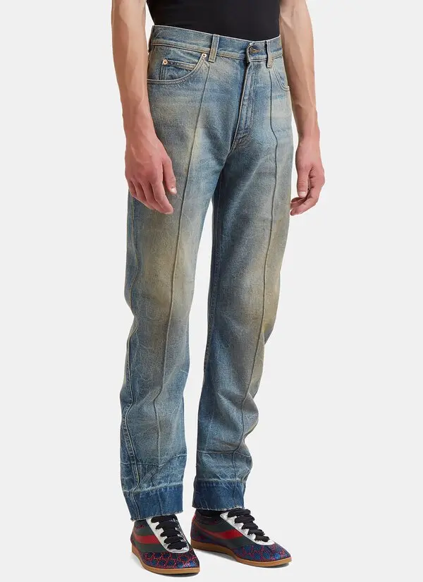 Gucci Distressed Stone Washed Jeans