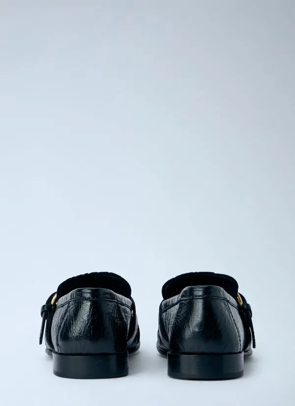 Miu Miu Leather Loafers With Buckle Detail
