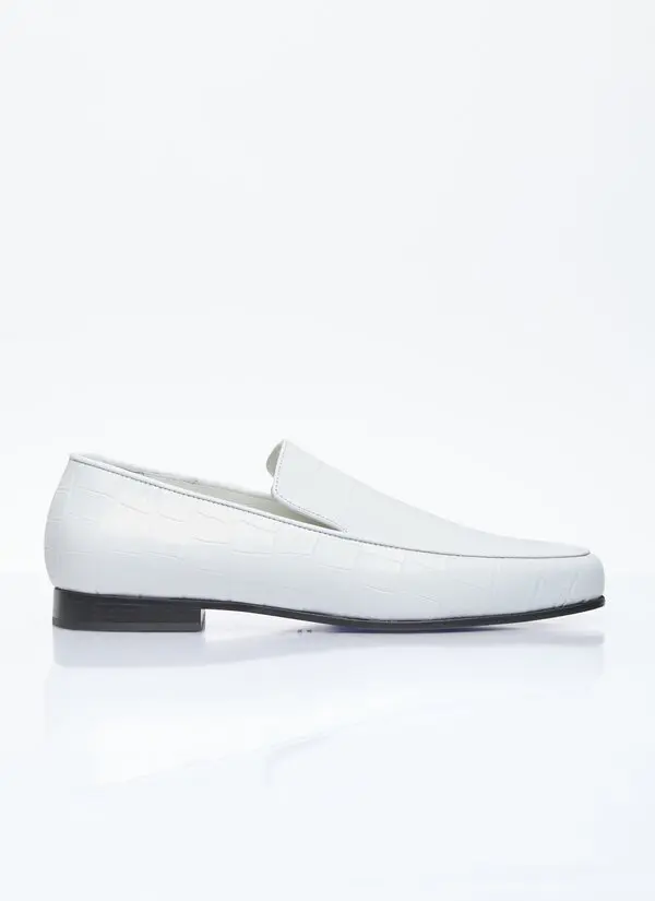 TOTEME Croco Oval Loafers