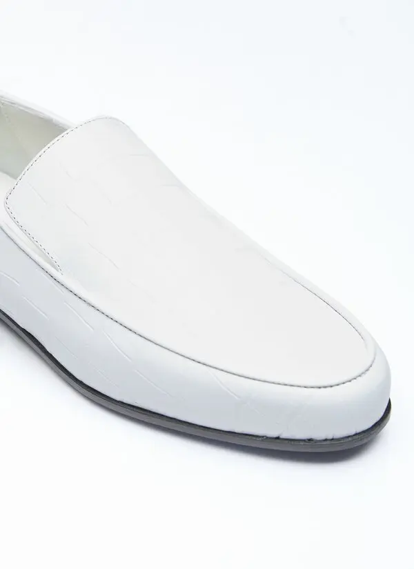 TOTEME Croco Oval Loafers