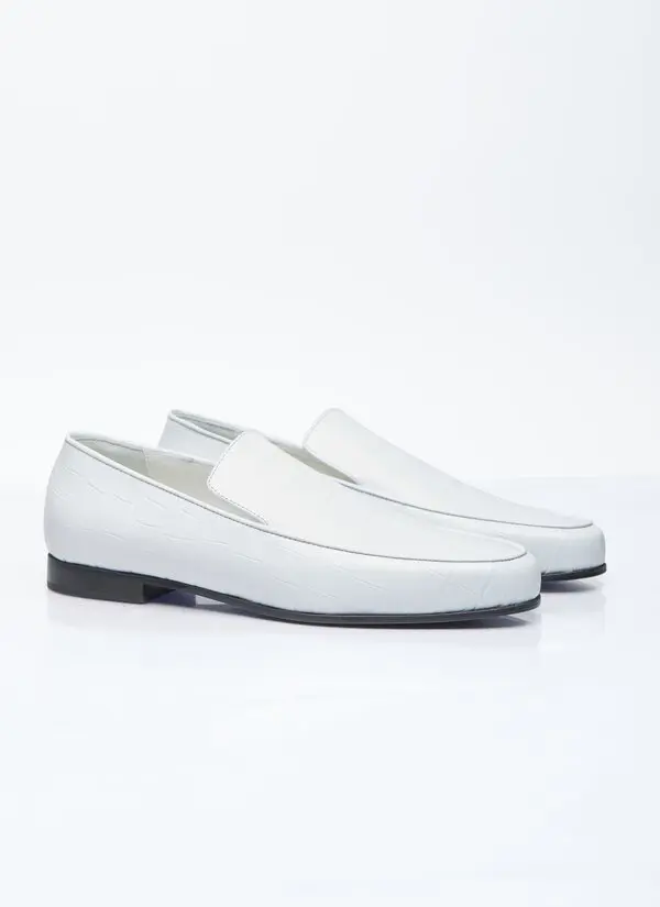 TOTEME Croco Oval Loafers