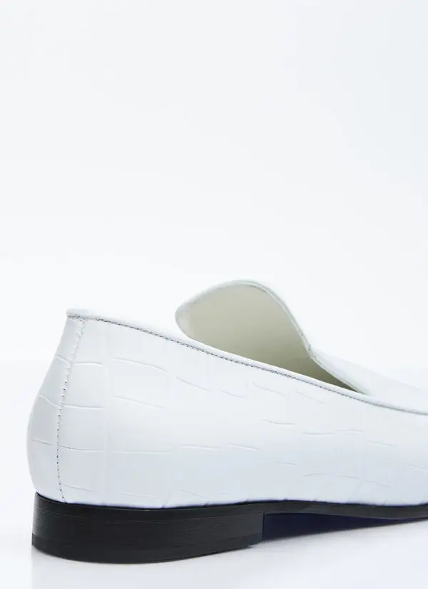TOTEME Croco Oval Loafers