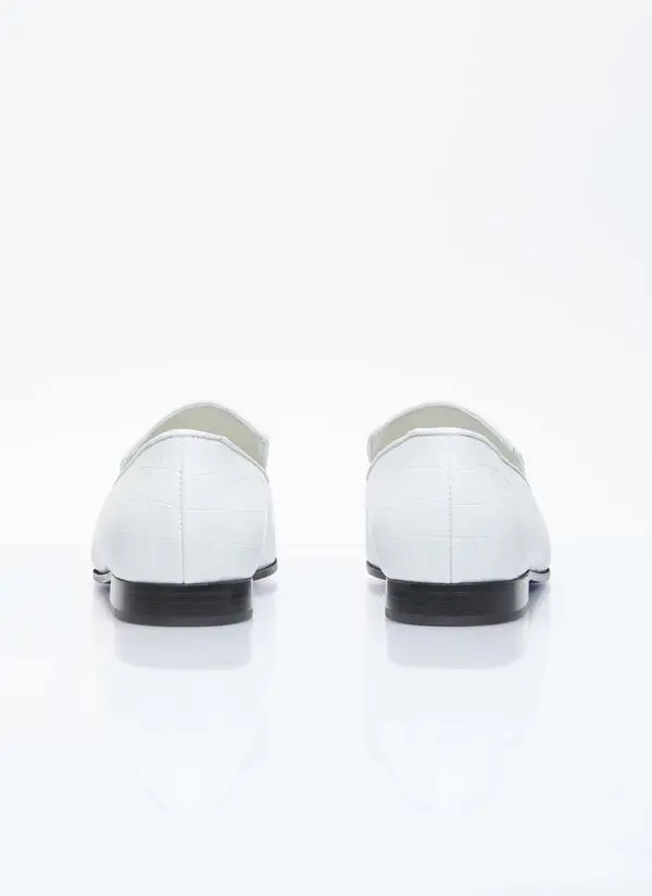 TOTEME Croco Oval Loafers