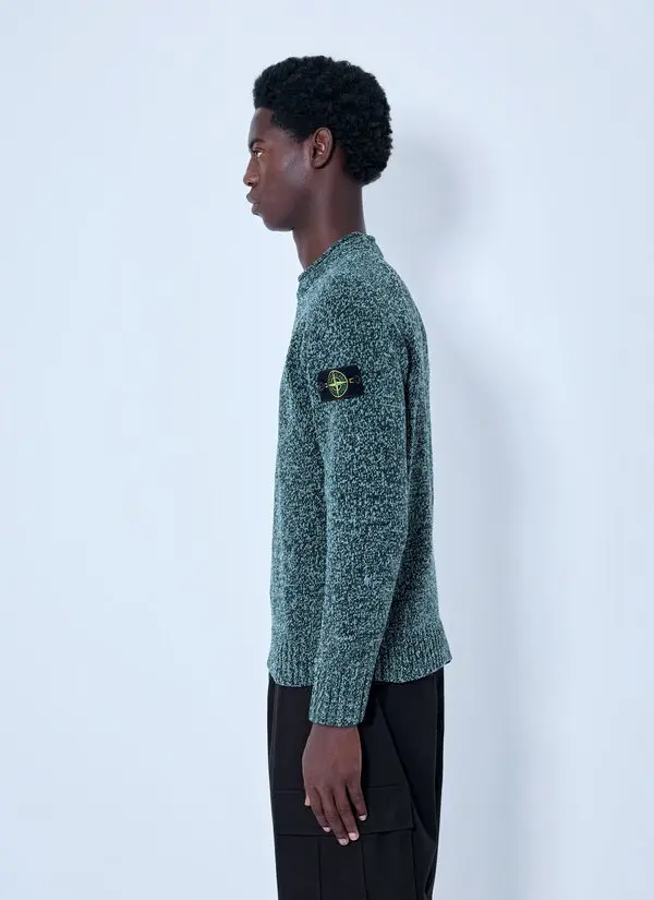 Stone Island Knitted Crewneck Sweater - Green