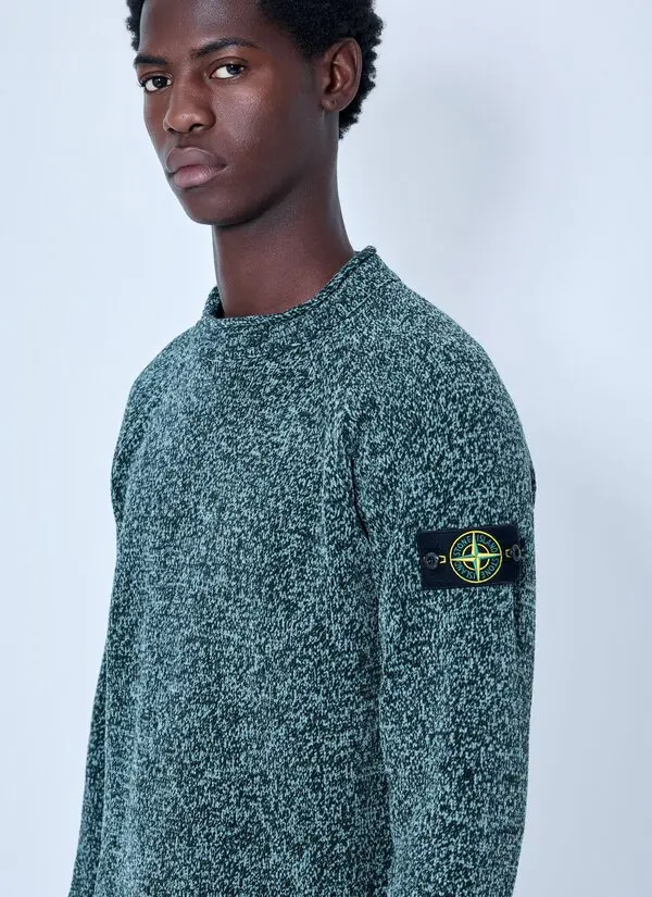 Stone Island Knitted Crewneck Sweater - Green