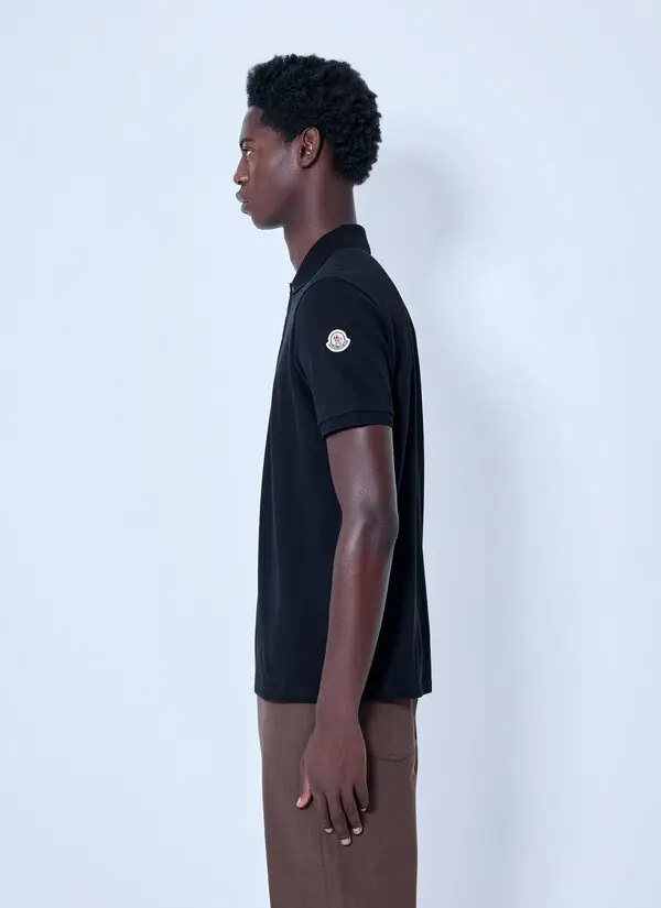Moncler Piqué Polo Shirt - Black