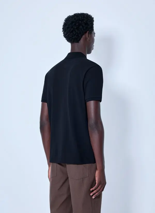 Moncler Piqué Polo Shirt - Black
